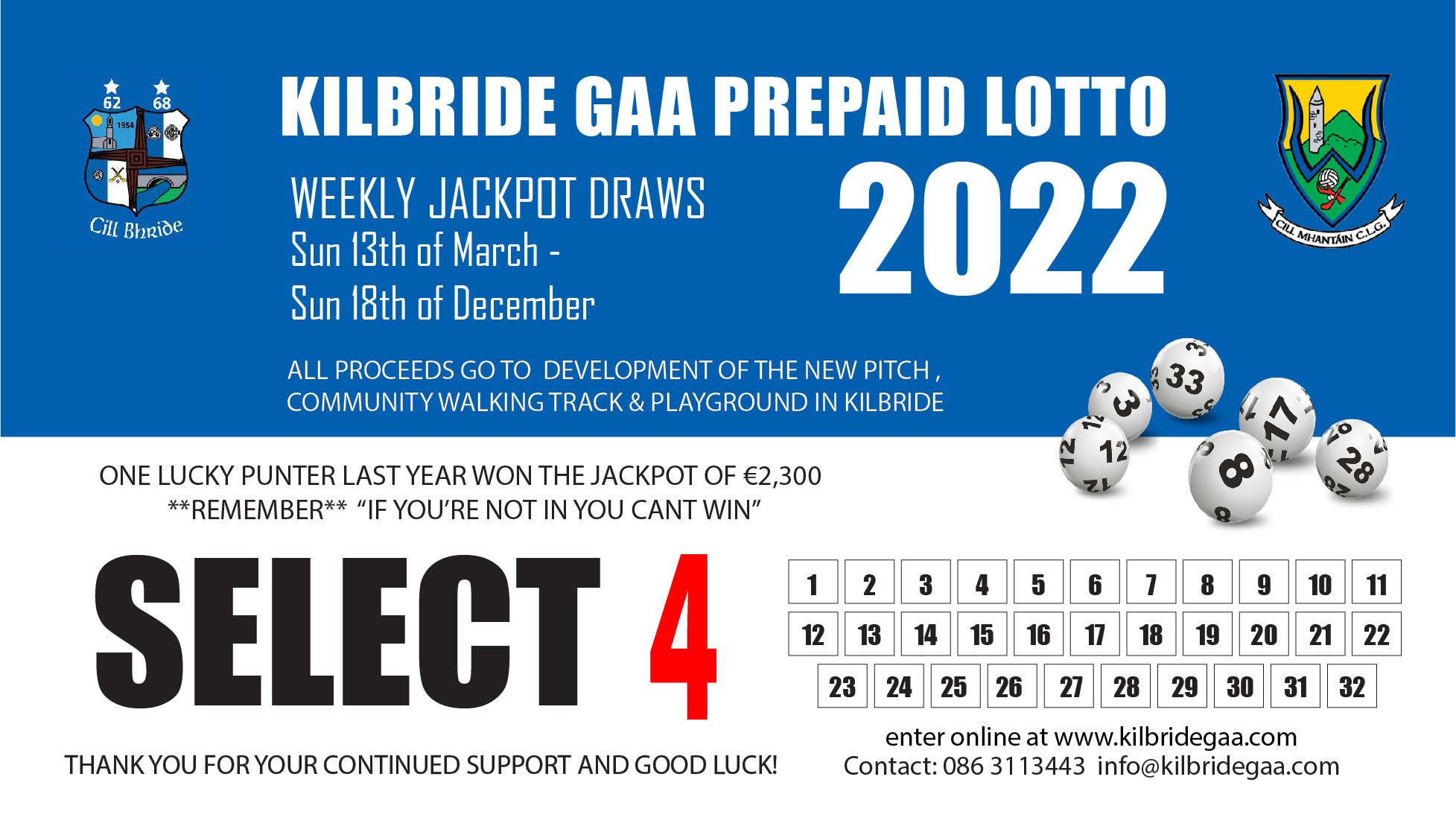 Kilbride GAA Wicklow Online Shop - Shop Kilbride GAA - Membership and more